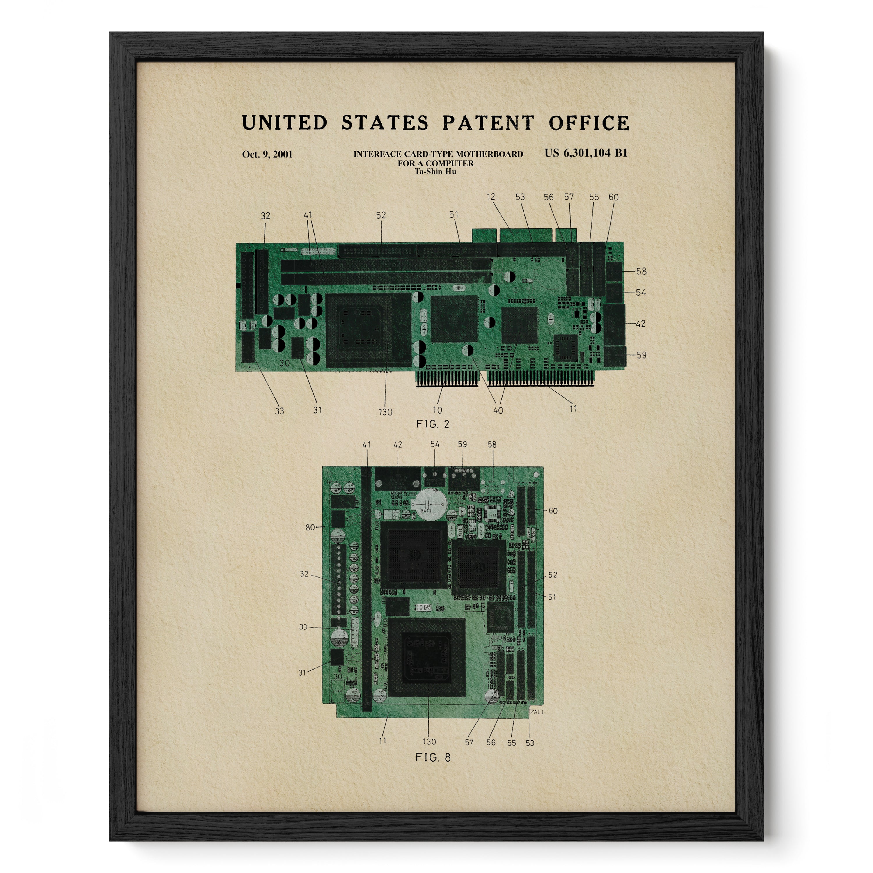 Framed Computer Graphics Card Patent | Watercolor Patent Art – Timeless ...
